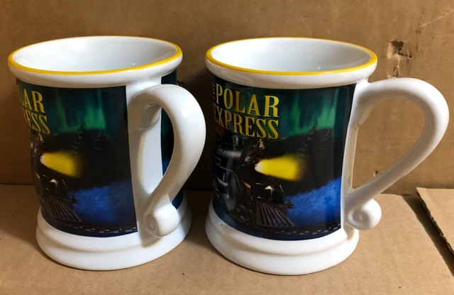 THE POLAR EXPRESS Christmas Train Ride Raised 3D Collectible Mug 12 oz ...
