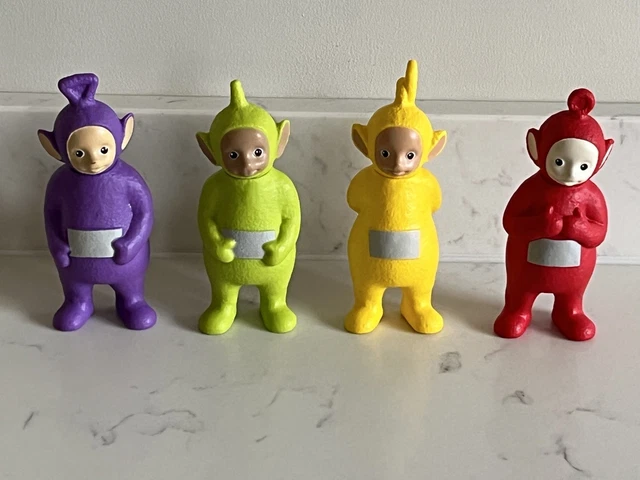 THE TELETUBBIES CHUNKY Figure Toys Set Of 4 - Tinky Winky Dipsy Lala Po ...