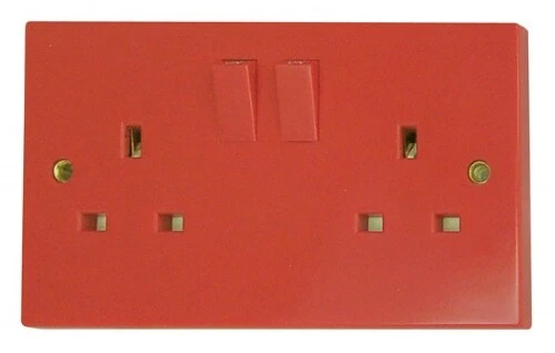 RED 2 GANG 13a SOCKETS DOUBLE SWITCHED SOCKETS CLICK SCOLMORE £10.79 ...