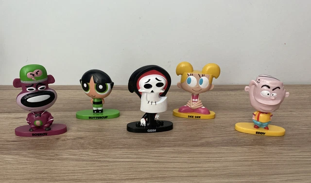 POWERPUFF GIRLS GRIM EDDY BOSKOV DEE DEE BUTTERCUP Wobble Heads Action ...
