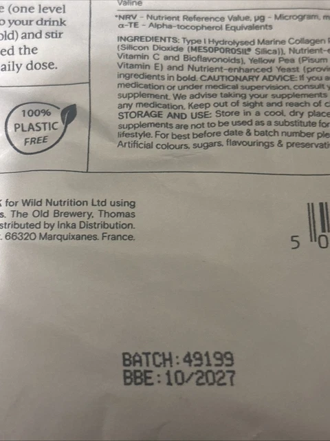 WILD NUTRITION COLLAGEN 500 Plus Refill Pack for Women – 94g Powder £23 ...