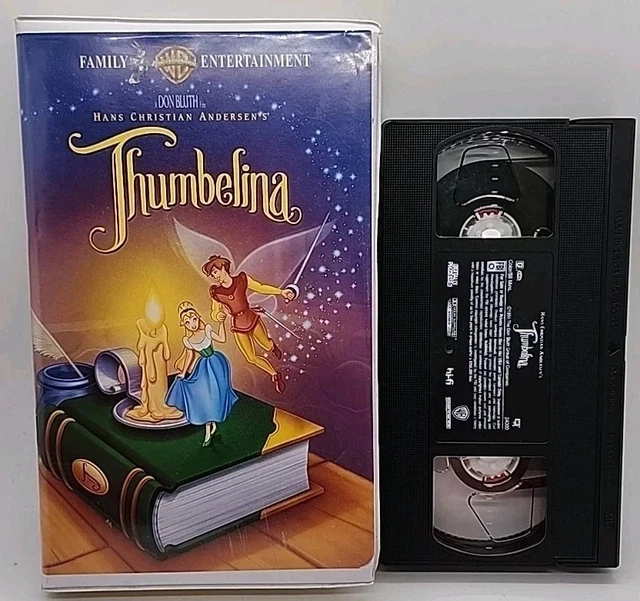 &THUMBELINA& VHS 1994 Video Tape 90s Animation Movie Vintage Clamshell ...