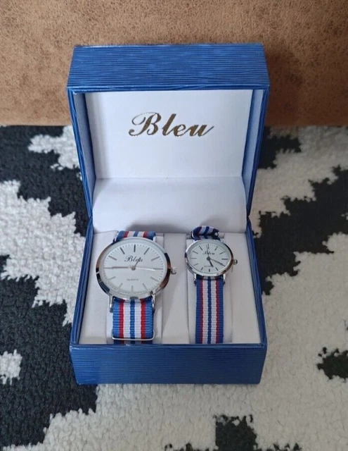 COFFRET MONTRE QUARTZ homme et femme de la marque Bleu EUR 5,00 ...