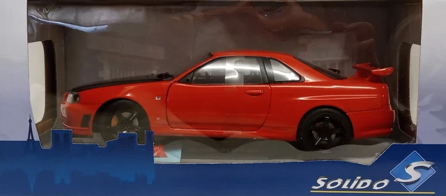SOLIDO 1/18 SCALE - Nissan Skyline (R34) GT-R (1999) Active Red $73.18 ...