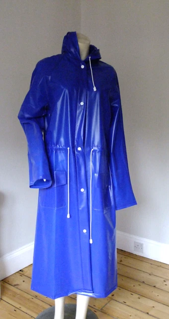 PVC-U-LIKE RAINCOAT PVC Rain Coat Mac Plastic Blue Jacket Vinyl L Hood ...
