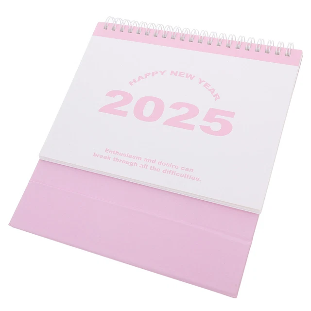 ENGLISH VERSION DESK Calendar Office for Classroom 2025 Standing Flip £ ...