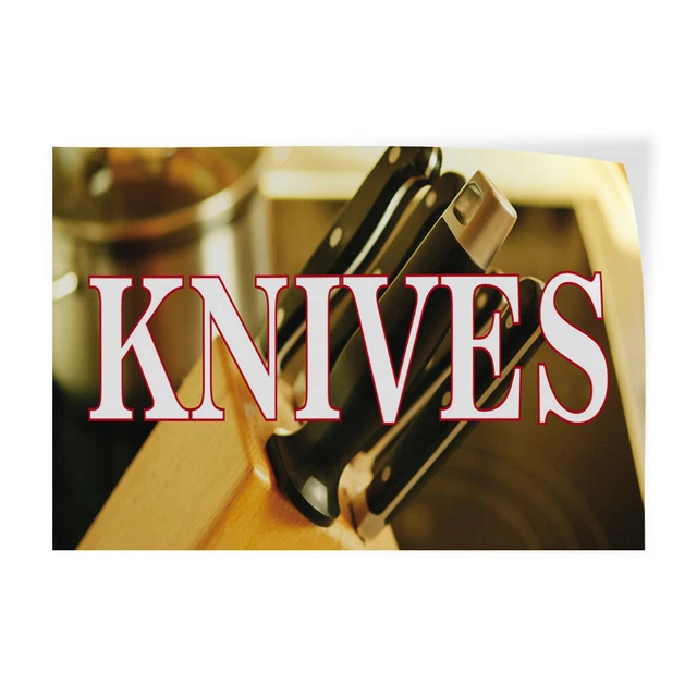 DECAL STICKERS KNIVES Outdoor Advertising Printing Vinyl Store Sign ...
