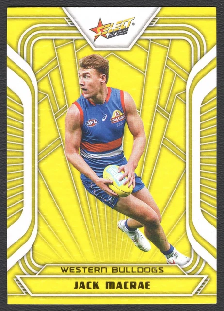 2022 AFL FOOTY STARS [FRACTURED YELLOW CARD] FY211 Jack MACRAE ...