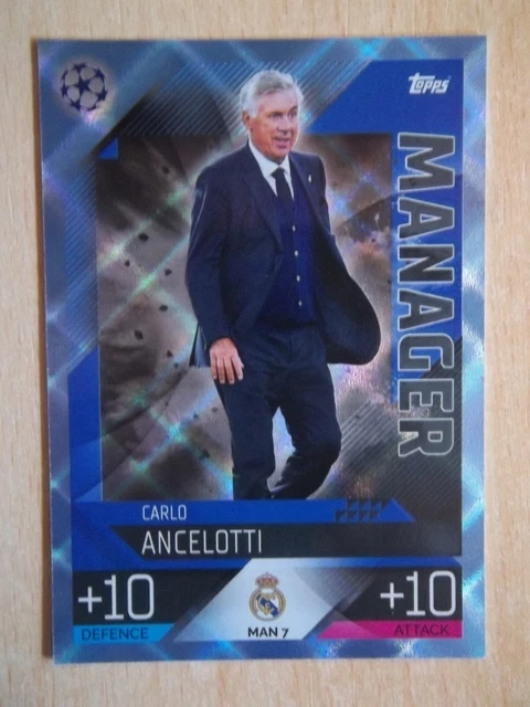 CARLO ANCELOTTI - Man 7 - Crystal Pararell Topps Match Attax Extra 2022 ...