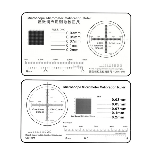 HIGH PRECISIONS 0.1MM Calibration Slide For Microscopes Calibration ...