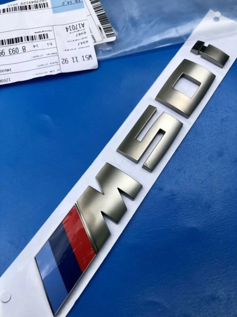 LOGO BADGE BMW M50i coffre gris cerium X5 X6 X4 X7 G07 NEUF 51148093998 ...