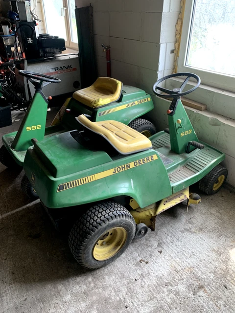 JOHN DEERE S82 / S92 Aufsitzmäher Rasentraktor Laubsammler EUR 510,00 ...