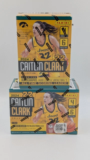 2024 PANINI CAITLIN Clark Collection 2 Box Lot Metalized Green Boxes ...