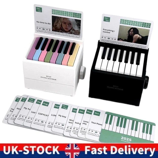 PIANO CALENDAR 2025 Music Sheets Playable Mini Piano Calendar Gift for ...