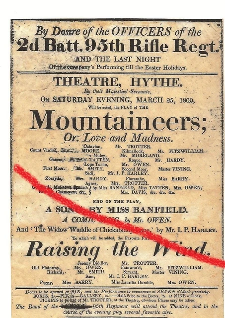 BRITISH MILITARY HISTORY. 95th Rifles at Hythe 1809. Napoleonic Wars ...