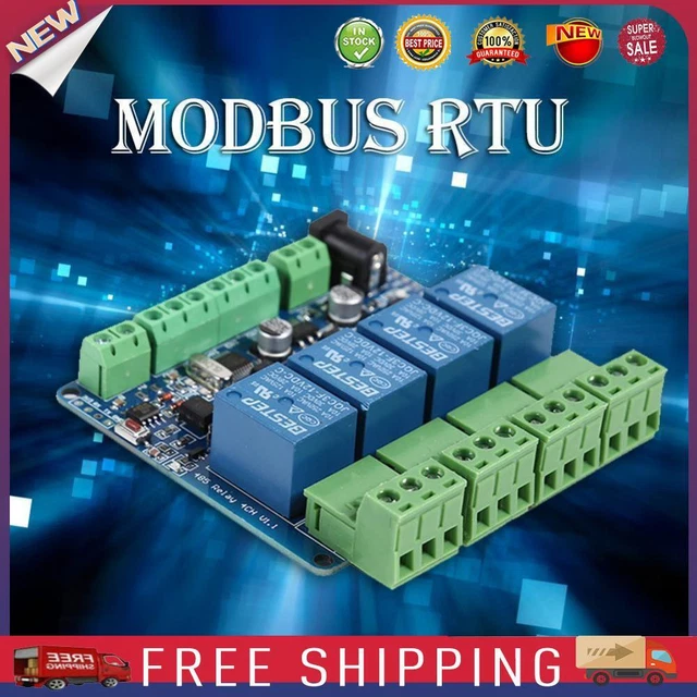MODBUS-RTU 4 WAY 12V Relay Module Switch 4 Way Relay Output RS485 Communication £7.39 - PicClick UK