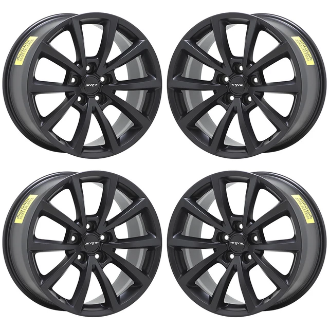 20X10& JEEP GRAND Cherokee SRT Satin Black wheels rims OEM set 9182 ...