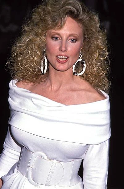 MORGAN FAIRCHILD DURING "Dream Team" Premiere in LA, CA, USA. 1989 Old ...