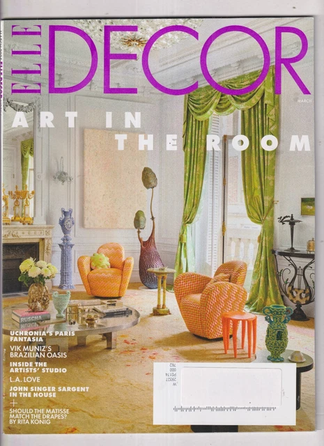 ELLE DECOR MARCH 2025 Art in the Room, Uchronia's Paris Fantasia, Vik ...