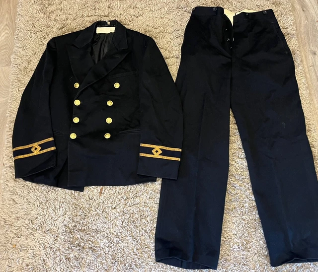 VINTAGE POST WW2 British Royal Merchant Navy Officers Uniform Tunic ...