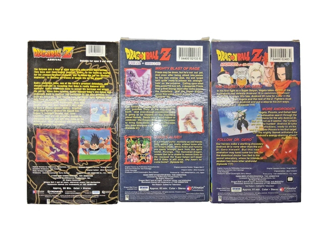 DRAGON BALL Z VHS Lot (3) Tapes: Arrival, Frieza Namek's End, Androids ...