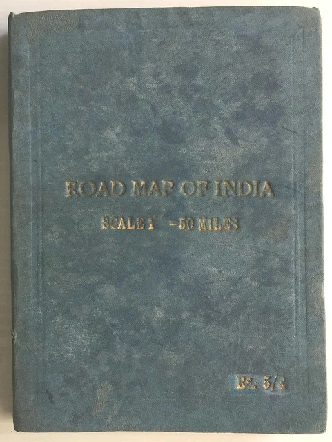 1945 ROAD MAP OF INDIA cloth backed folding map 32x43 inches £77.01 ...