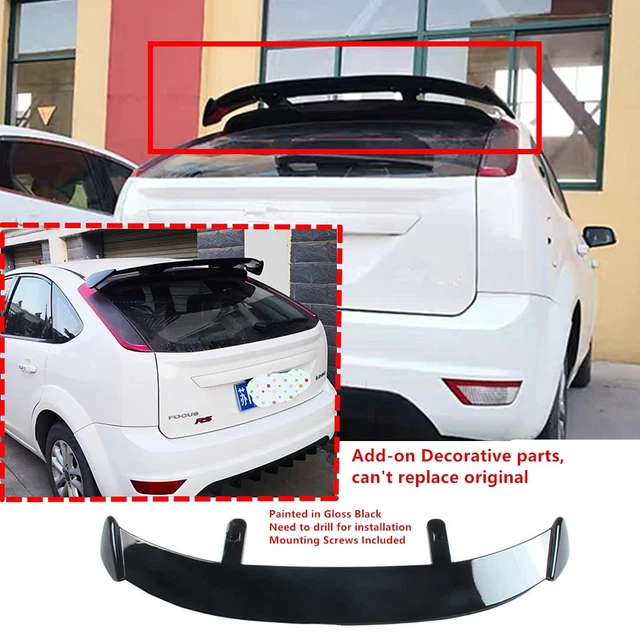 FITS 2005-11 FORD Focus Mk2 Hatchback Gloss Rear Boot Roof Spoiler Lip ...