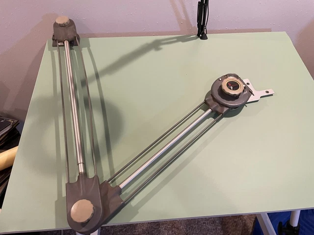 VINTAGE BRUNING ELBOW arm drafting machine with scales for parts or ...