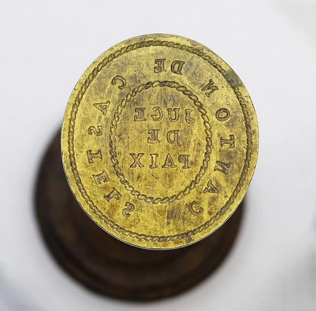 ANTIQUE SEAL STAMP To Wax- Special Judge of Peace, Canton Castels ...