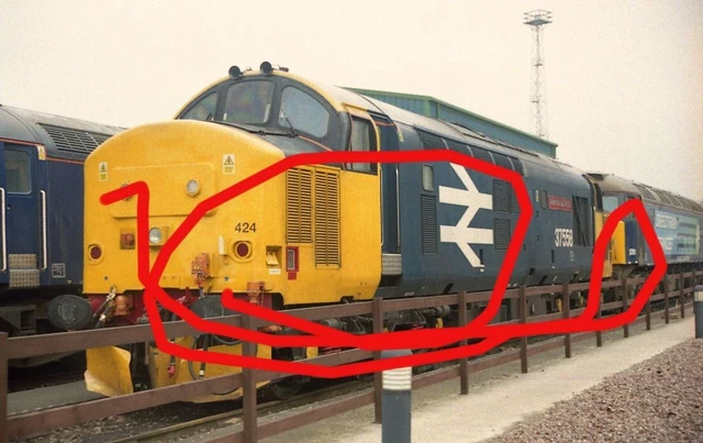 ORIGINAL 35MM BRITISH RAILWAY NEGATIVE OF 37558 AT CREWECOPYRIGHT £1.00 ...