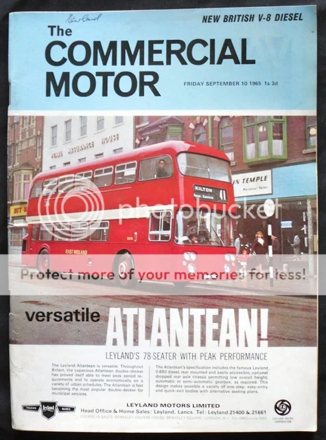 COMMERCIAL MOTOR MAGAZINE 10 Sep 1965 LEYLAND'S 78-SEATER, DAIMLER-BENZ ...
