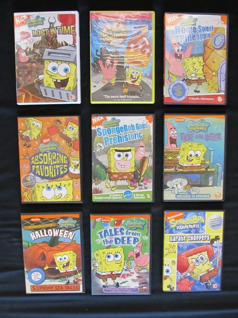 LOT OF 9 SpongeBob Squarepants DVD Collection Karate Choppers Lost In ...