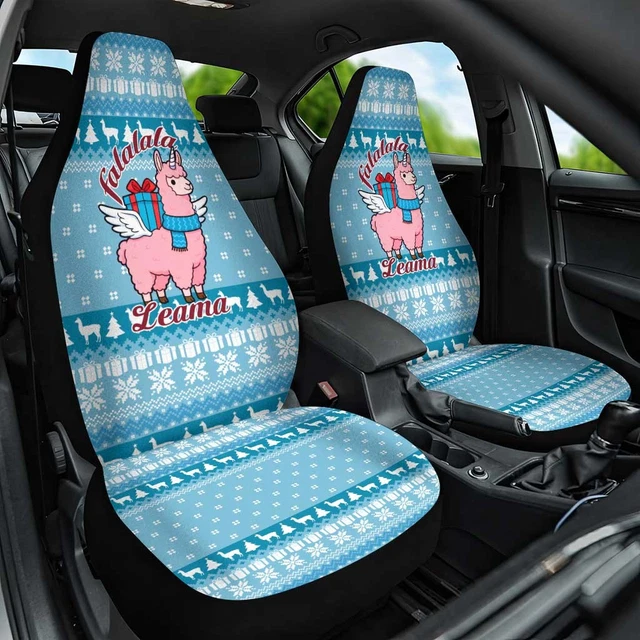 PINK LLAMA CHRISTMAS Back Car Seat Cover Xmas Holiday Patterns Ts04 $60 ...