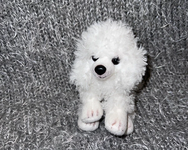 SUKI YOMIKO CLASSICS White Poodle Dog Puppy Soft Toy Beanie Plushie 5 ...