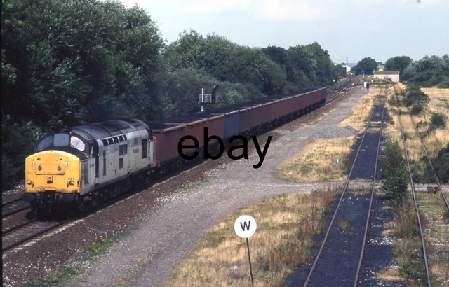 35MM RAILWAY SLIDE- BR Diesel Electric Loco Class 37. 37800 @ Stenson ...