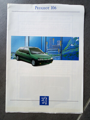 PEUGEOT 106 BROCHURE publicitaire ancienne voiture vintage car ad AUTOMOBILIA EUR 4,90 - PicClick FR