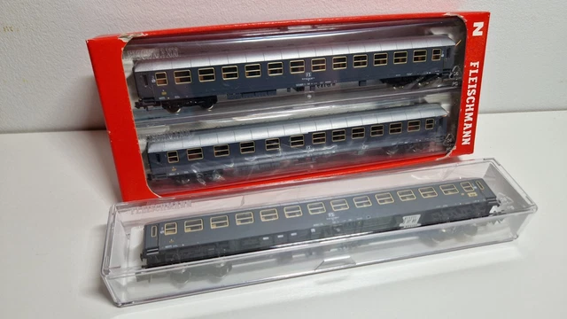 FLEISCHMANN SPUR N 811301+811111 FS Schnellzugwagen-Set Ep IV, OVP EUR ...