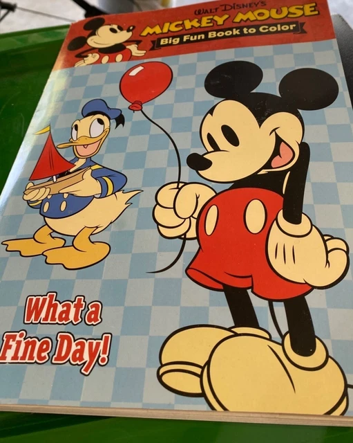 WALT DISNEYS MICKEY Mouse Big Fun Book To Color Featuring Donald Duck ...