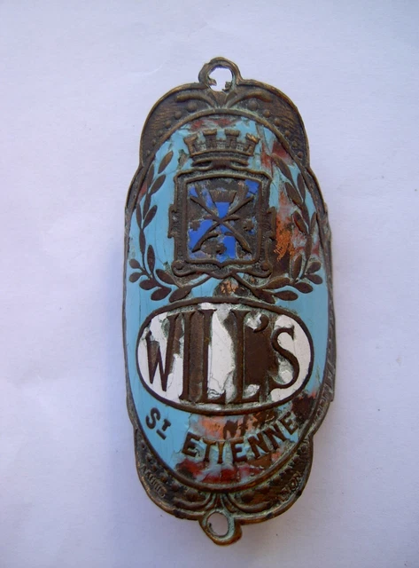PLAQUE EMAILLEE DE Velo Cycles WILL'S - Enameled Bike Head Badge ...