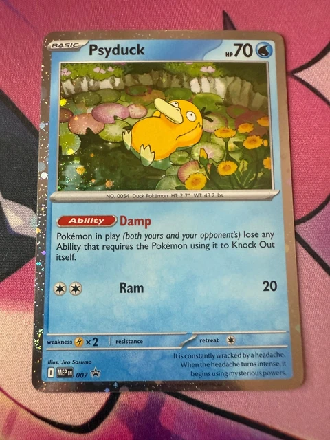 POKÉMON TCG BLACK Star Promo Psyduck Mega Evolution MEP 007 £5.45 ...