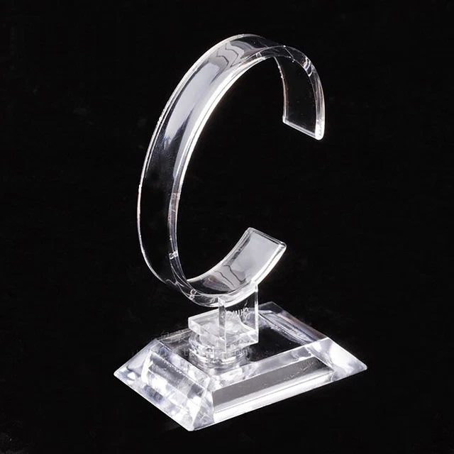 FLEXIBLE CLEAR ACRYLIC Display Holder Showcase Wacth Showing Rack ...