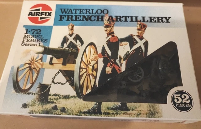BOÎTE SOLDATS ANCIENS Airfix French Artillery Waterloo Figurines 1/72 ...