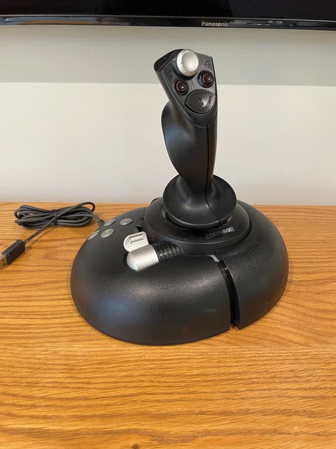 MICROSOFT SIDEWINDER FORCE Feedback 2 USB Flight Joystick Gaming Flight ...