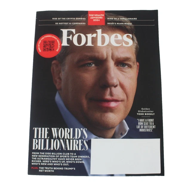 FORBES MAGAZINE APRIL-MAY 2024 - The World's Billionaires - Todd Boehly ...
