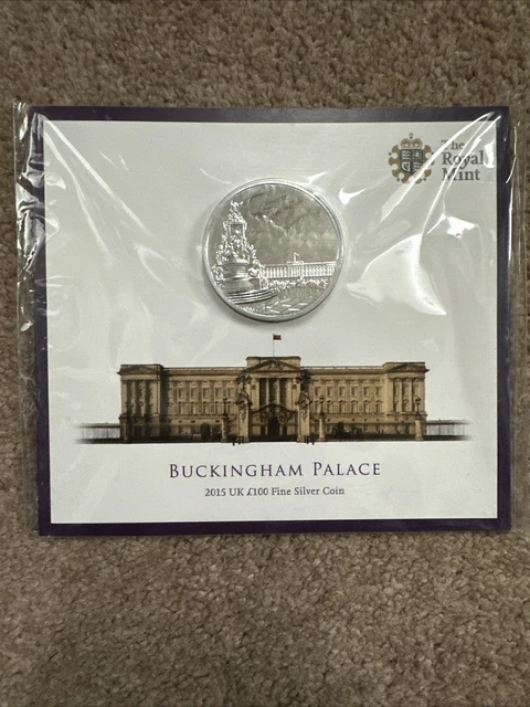 £100 FINE SILVER Coin- Buckingham Palace. The Royal Mint, 2015. £108.00 ...