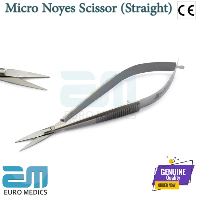 MICRO SURGICAL DENTAL Straight Noyes Scissor Spring Action Ophthalmic ...
