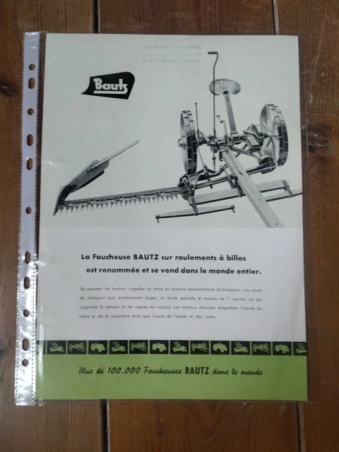 PROSPECTUS TRACTEUR FAUCHEUSE Bautz Tractor Brochure Prospekt £5.23 ...