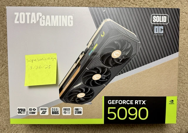 ZOTAC GAMING GEFORCE RTX 5090 Solid OC Edition Full ROPs In Hand Ready ...
