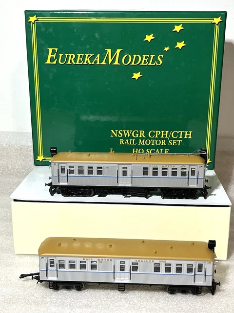 EUREKA MODELS HO NSWGR CPH5/CTH51 Rail Motor Set Silver DCC SND as NEW ...