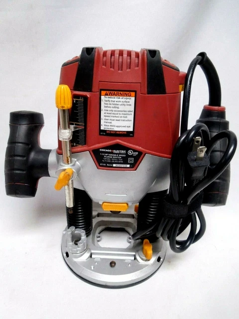 CHICAGO ELECTRIC 1 1/2HP variable speed plunge router $52.99 - PicClick